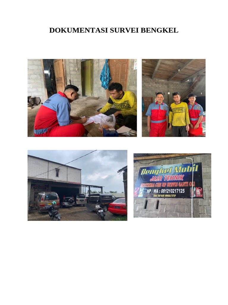 DOKUMENTASI SURVEI BENGKEL | PDF
