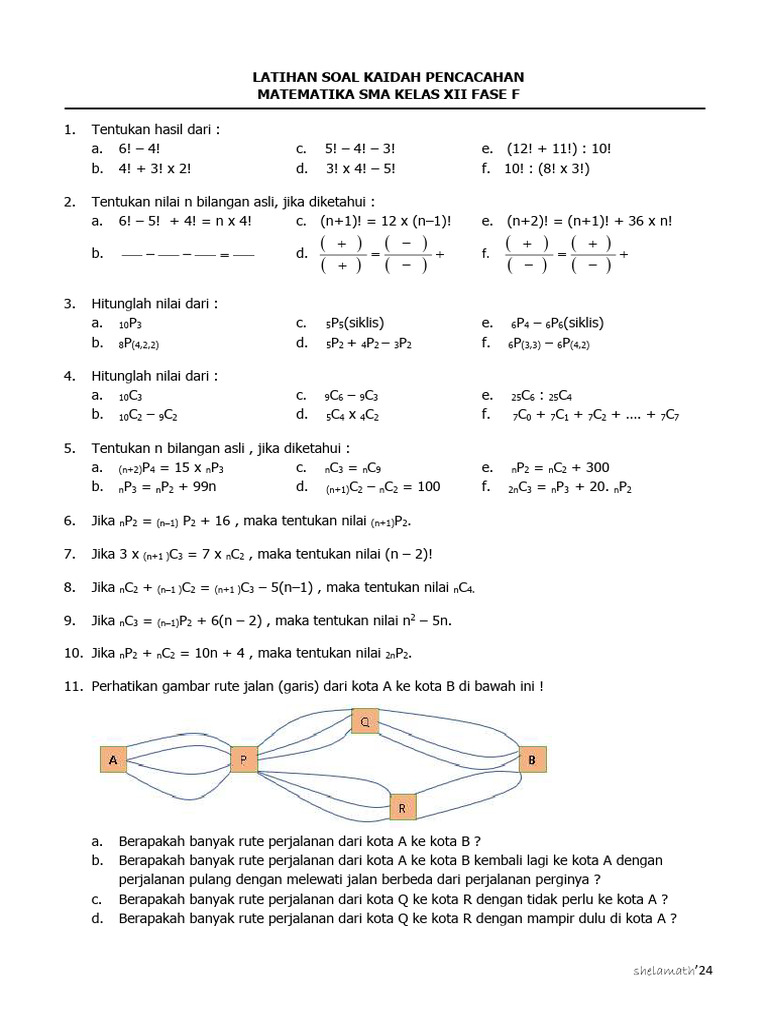 Lat. Soal Kaidah Pencacahan-1 | PDF