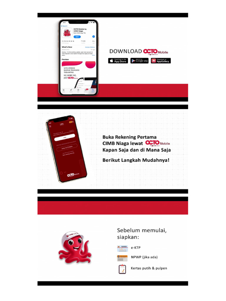 CODE 2- Cara Buka Rekening Pertama CIMB Niaga di OCTO Mobile | PDF