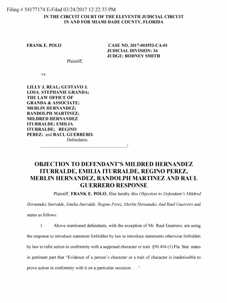 Notice of Objection | PDF