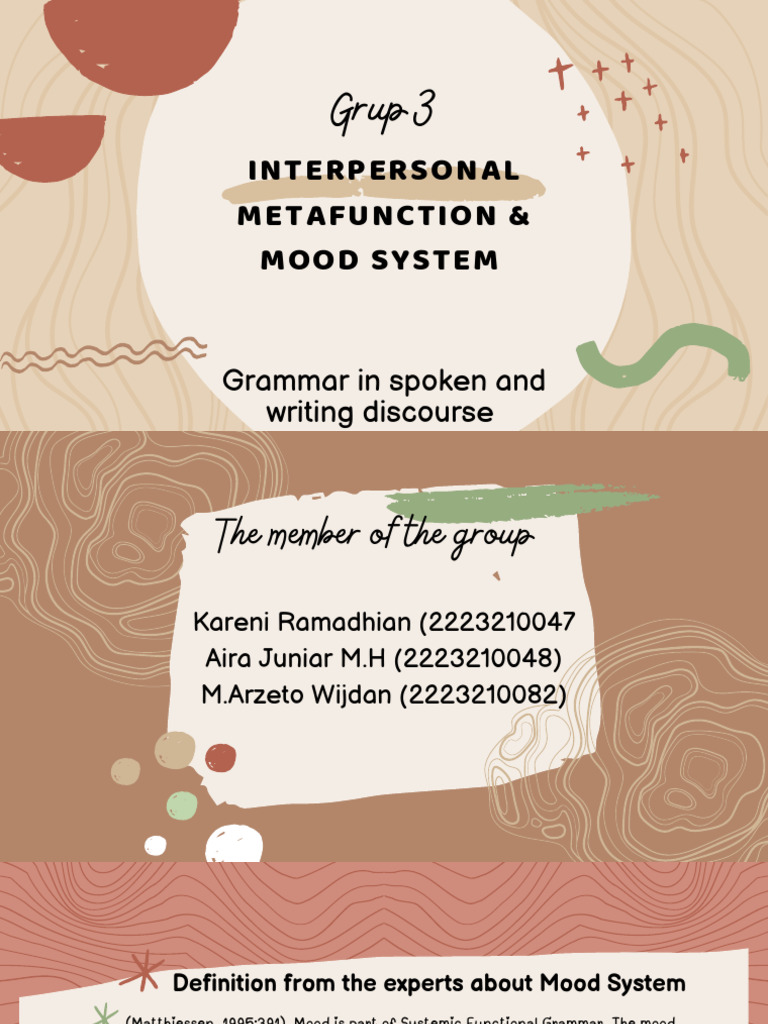 Interpersonal Metafunction & Mood System | PDF