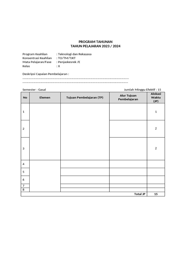 FO4 - Program Tahunan | PDF