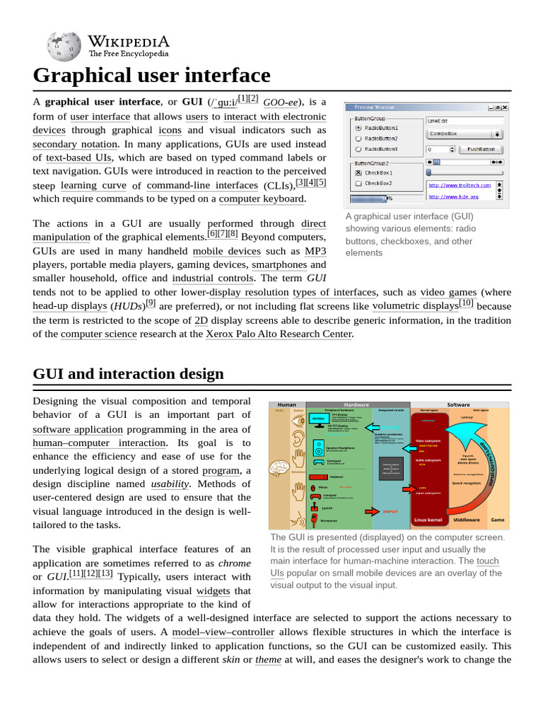 Graphical User Interface Overview | PDF | Graphical User Interfaces ...