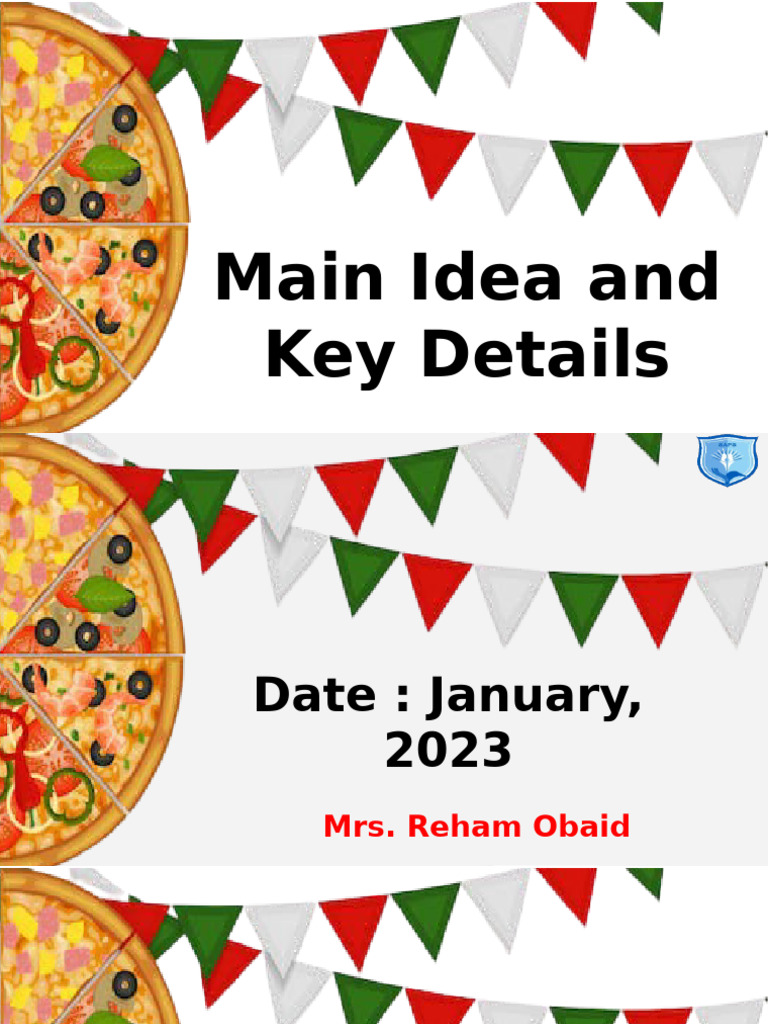 Gr.4 - Reading Comprehension - Main Idea and Key Details-Week3-Day1 | PDF