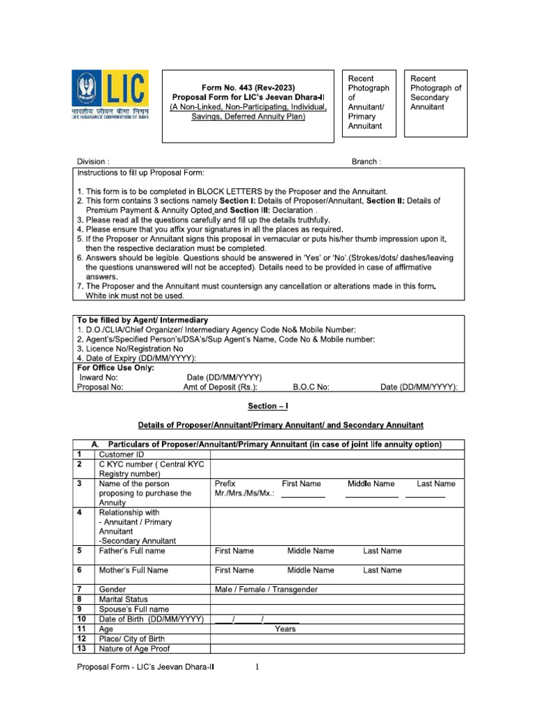 872 Proposal Form | PDF