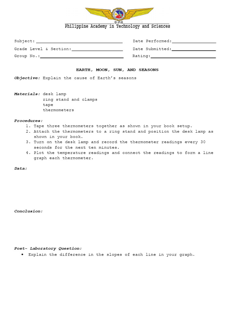 Earth Science-Laboratory Work Sheet | PDF