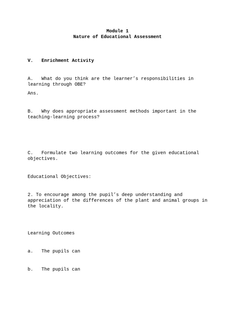 Module 1 Answer | PDF