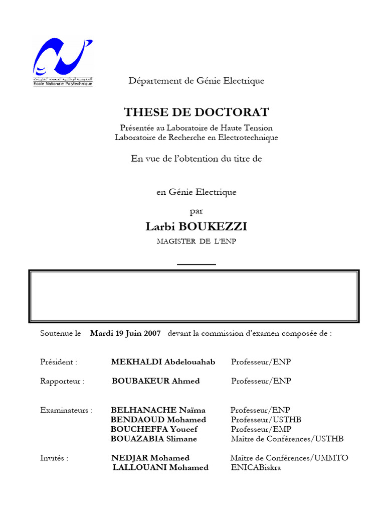 Boukezzi Thèse | PDF