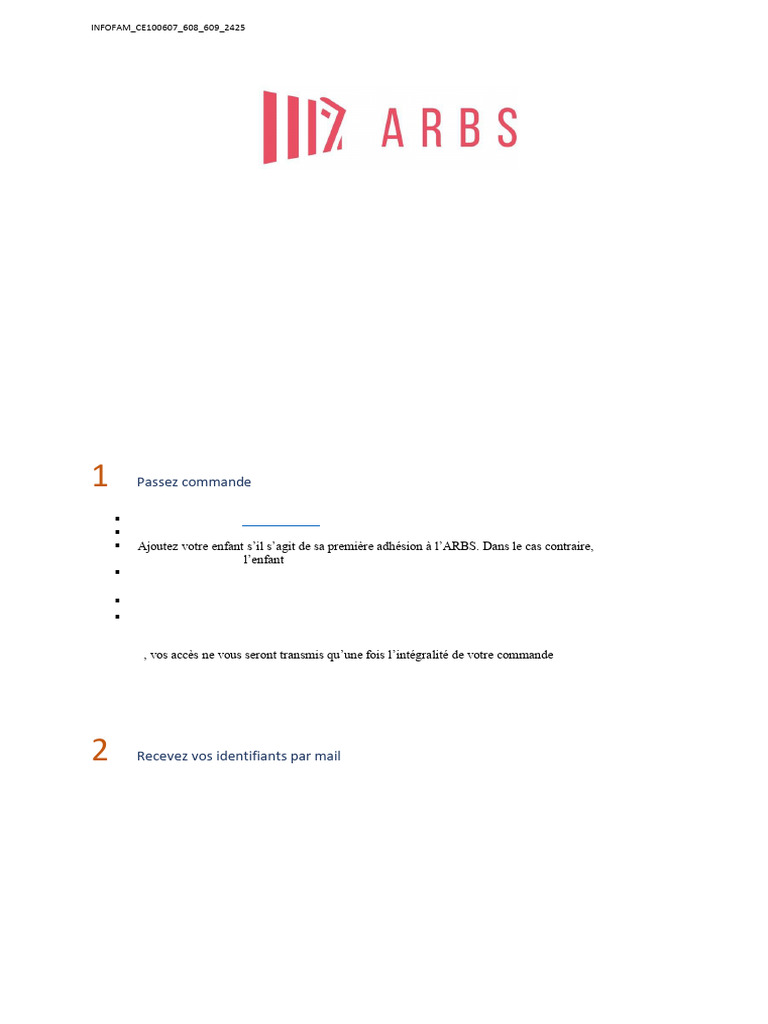 Info Famille - Manuels Arbs | PDF