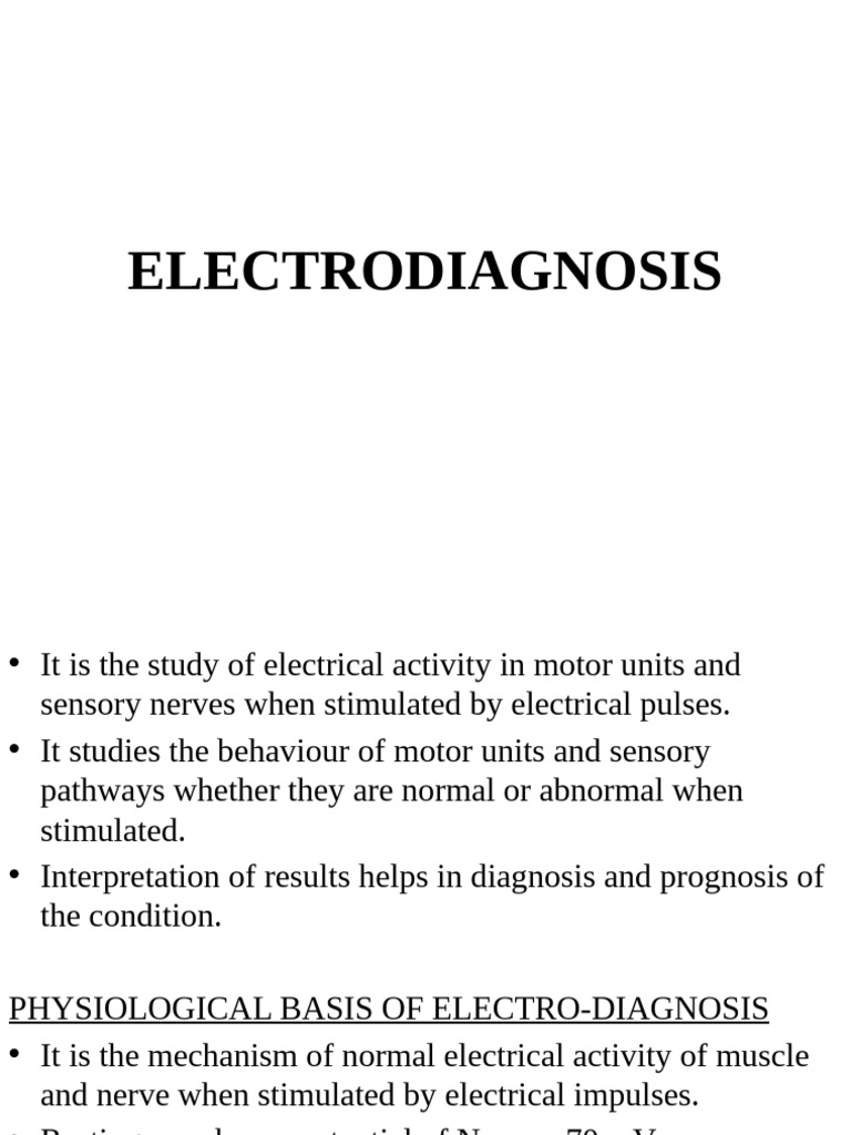 ELECTRODIAGNOSIS | PDF
