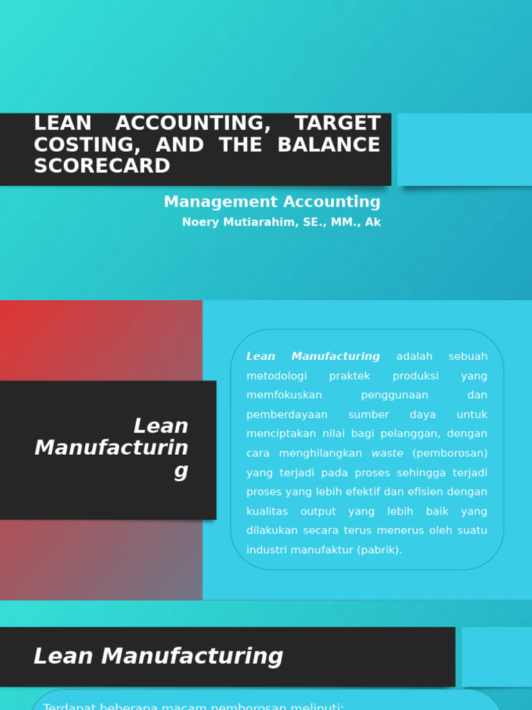 Materi-EM511-M12-Lean Accounting, Target Costing and The Balance Scorecard | PDF