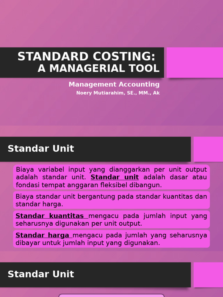 Materi-EM511-M05-Standard Costing | PDF
