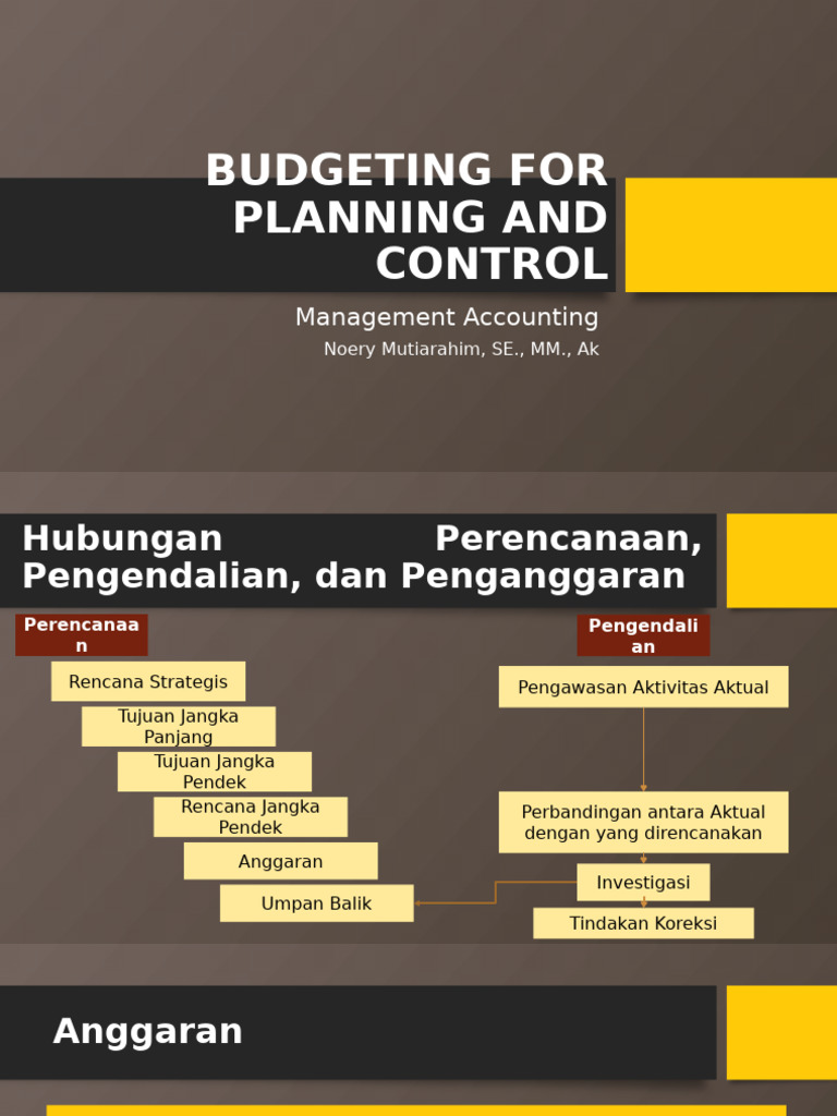 Materi-EM511-M02&3-Budgeting For Planning and Control | PDF