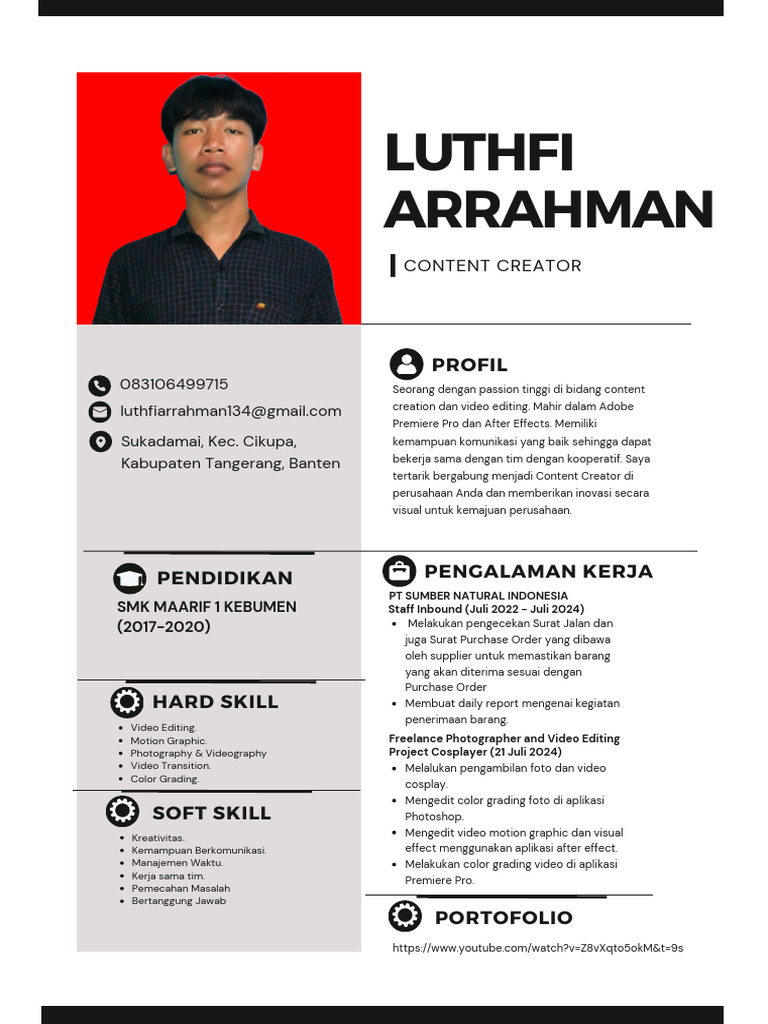 CV Luthfi Arrahman1 | PDF