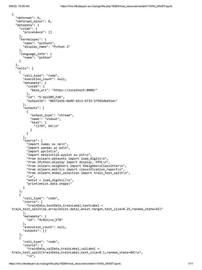 Knn Mnist Pdf