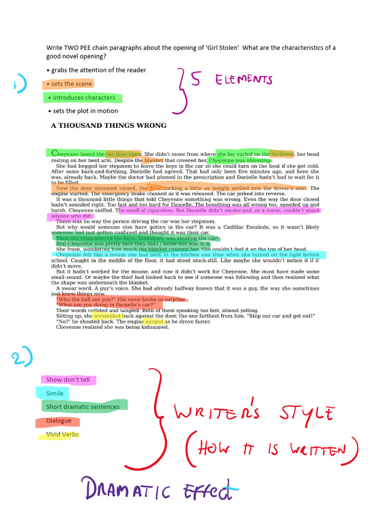 Analyzing 'Girl Stolen' Opening | PDF