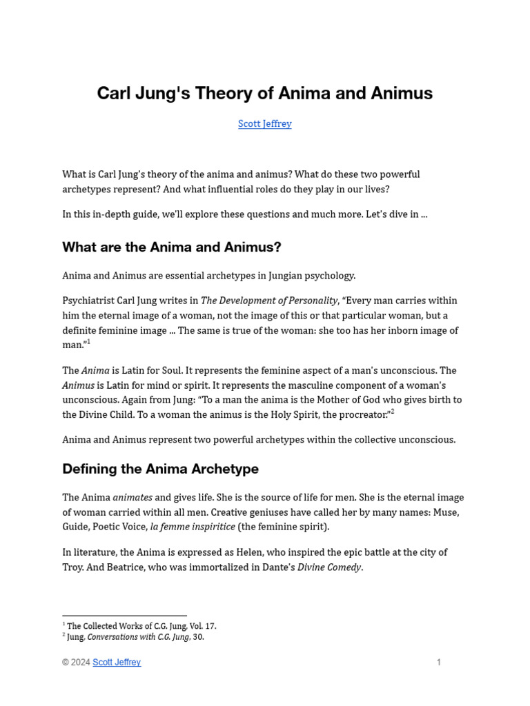 Anima Animus Guide Scott Jeffrey | PDF
