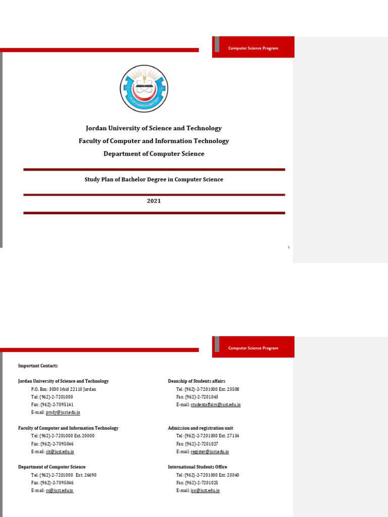 CS Study Plan 2021 - English | PDF