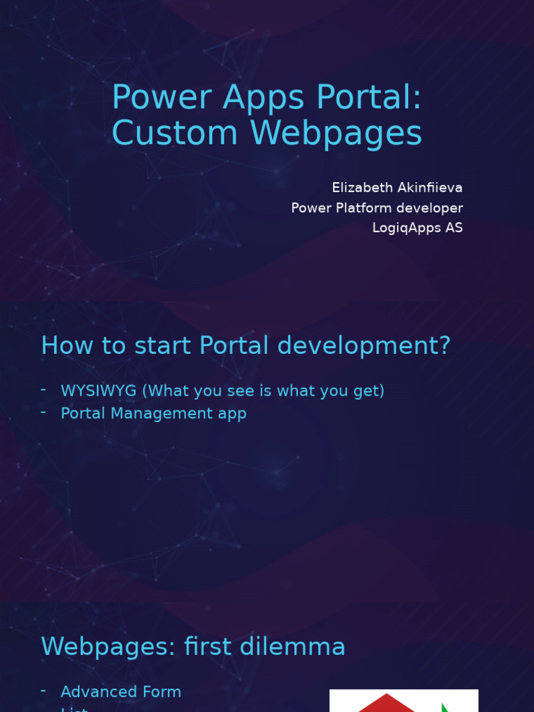 CPPUG PowerApps Portal Custom Pages | PDF