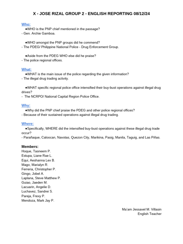 English Reporting 081224 | PDF