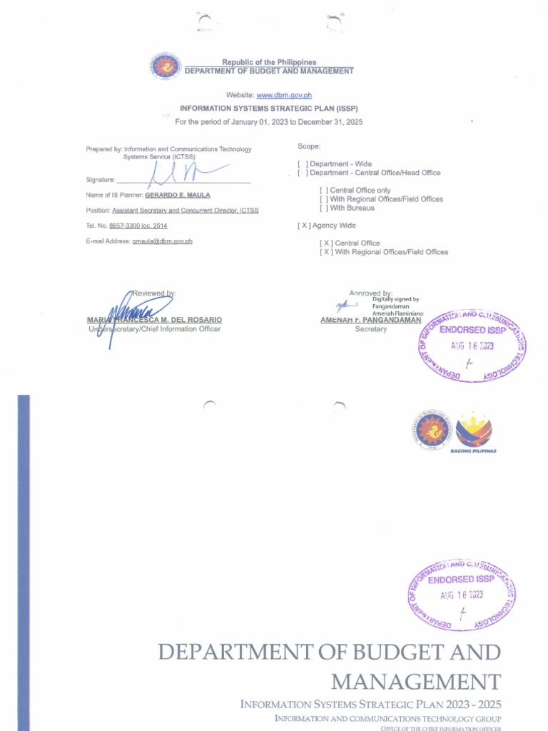 Issp Part I 2023 2025 | PDF