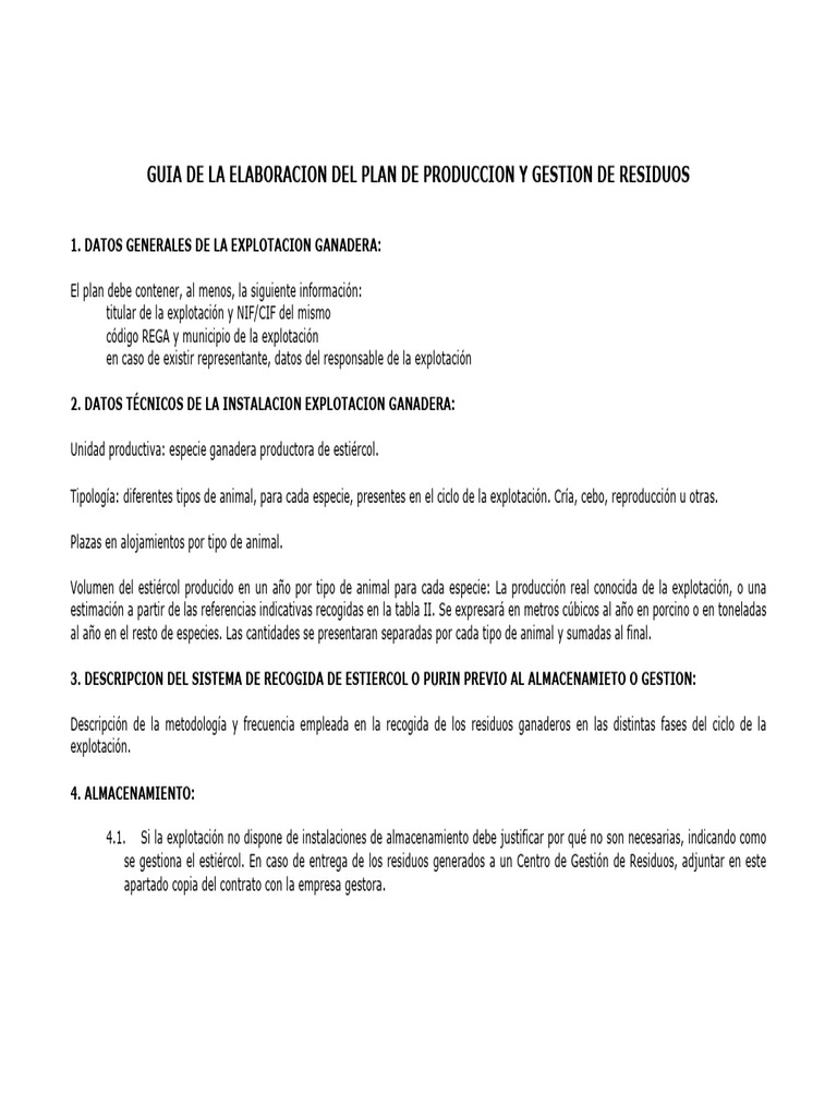Guia de Elaboracion Plan de Gestion | PDF