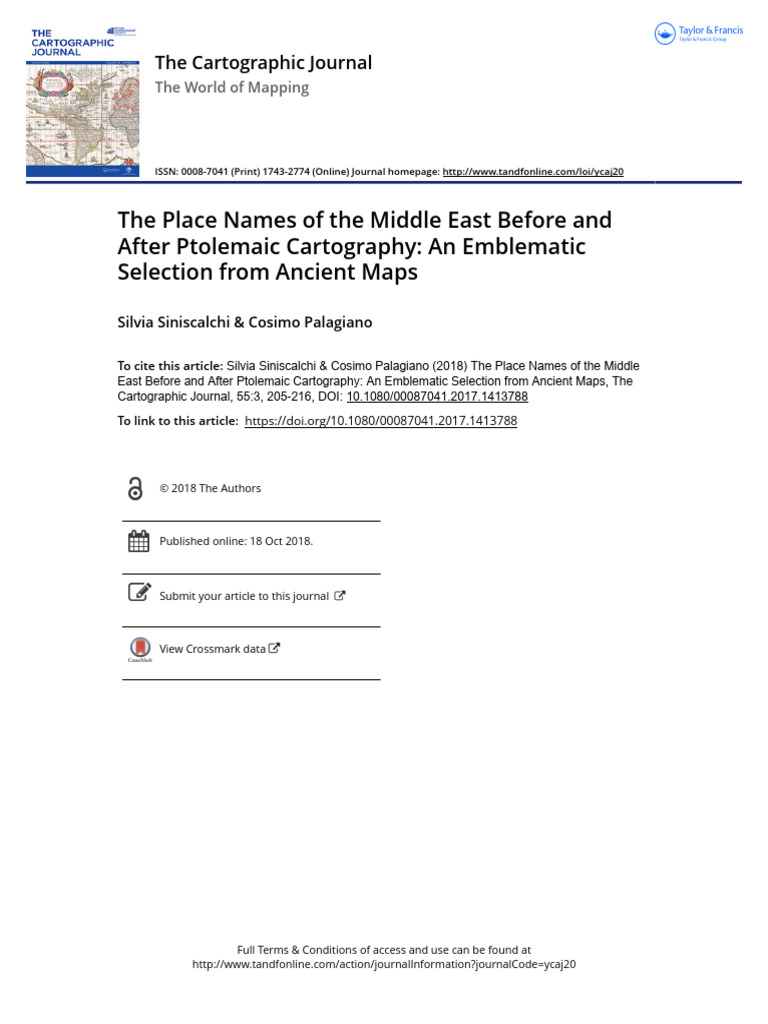 The Place Names of The Middle East Before and Afte | PDF | Tigris ...