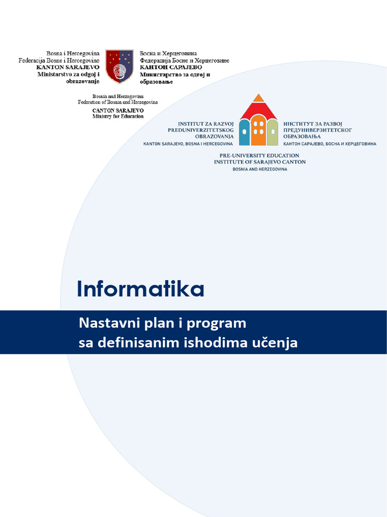Informatika Nastavni Plan I Program Sa Definisanim Ishodima Učenja | PDF