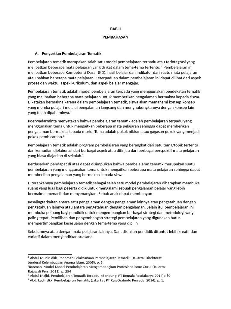 Materi Tematik | PDF