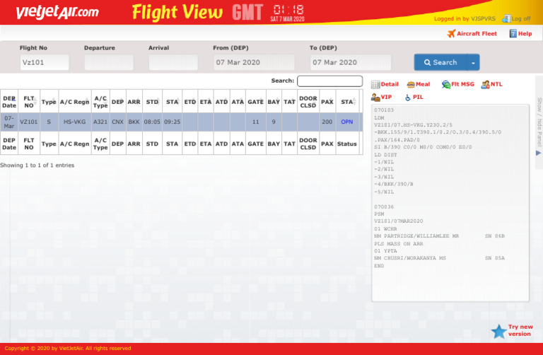 Flight View - VietJetAir | PDF