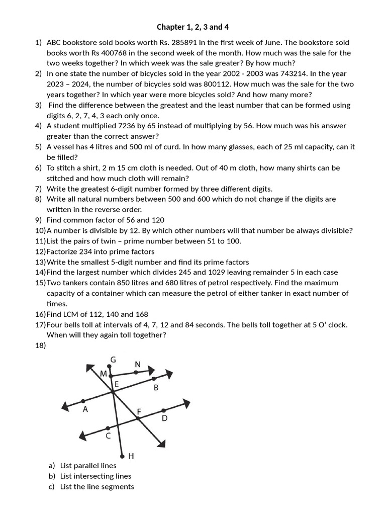 Chapter 1, 2, 3 and Geometry | PDF Chapter 1, 2, 3 and Geometry | PDF