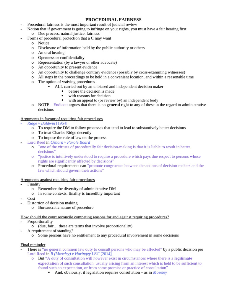 Procedural Fairness | PDF