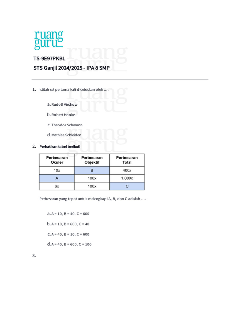 STS Ganjil 2024 - 2025 - IPA 8 SMP | PDF