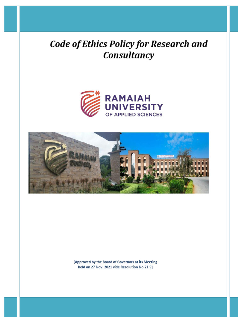 Code of Ethics Policy 2022 | PDF