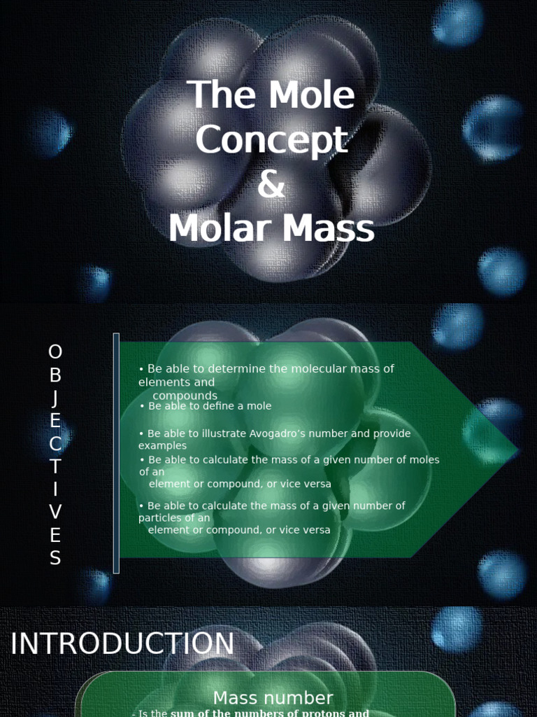 Mole Concept and Molar Mass Ppt Rev | PDF