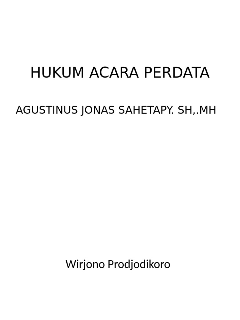 Hukum Acara Perdata | PDF
