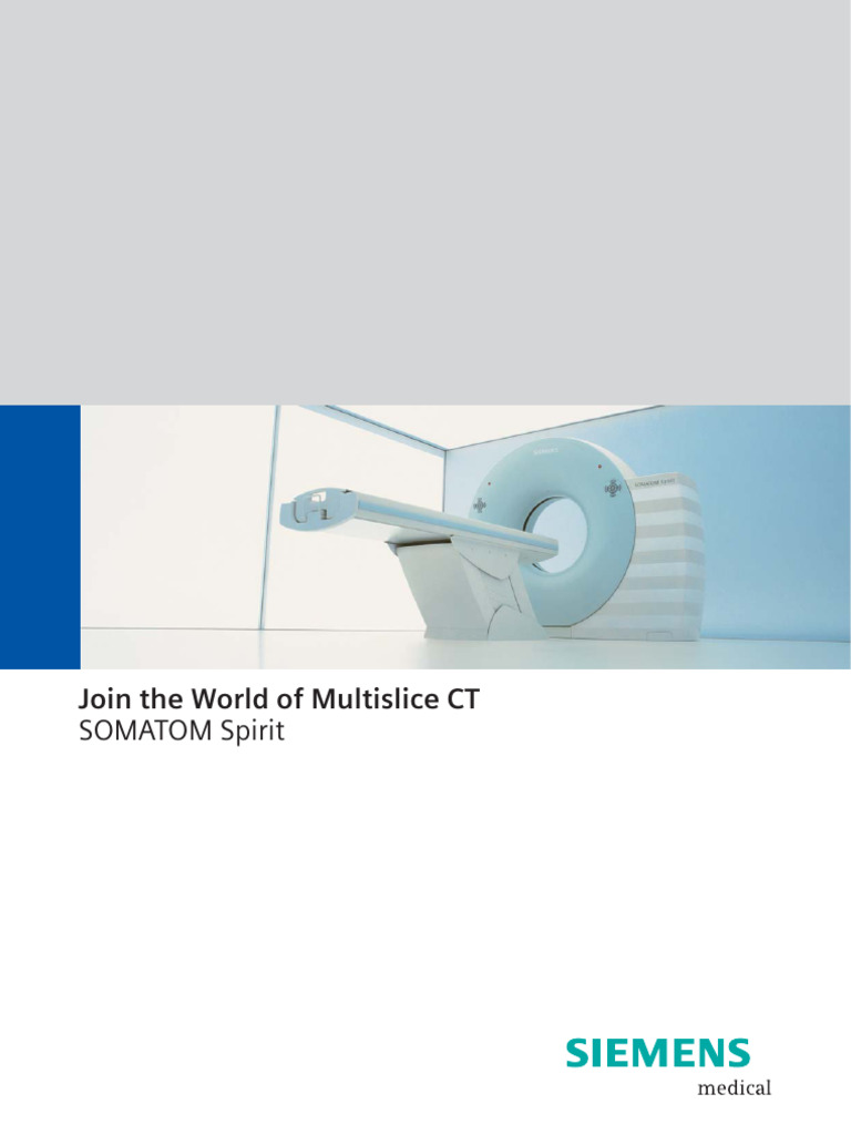 Manual Tomógrafo Somatom Spirit | PDF
