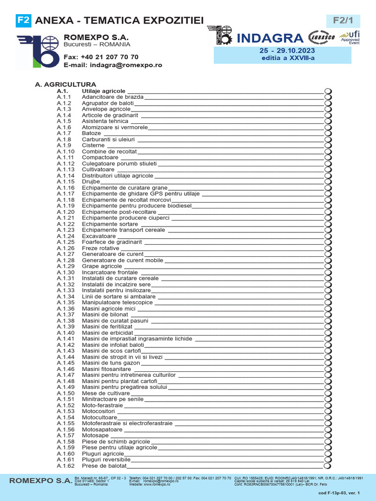 F2 Tematica 2023 INDAGRA | PDF