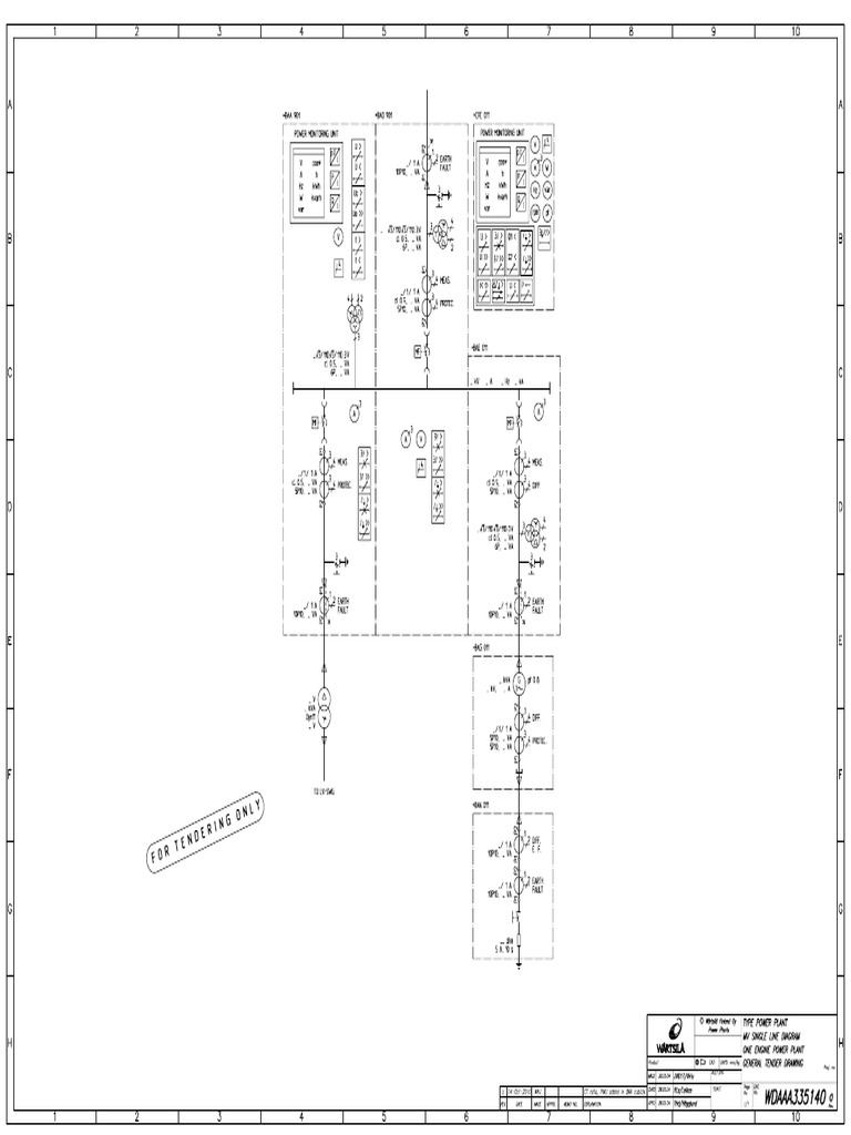 Appendix D - WDAAA335140 MV Single Line Diagram 1 Eng-1 Out | PDF