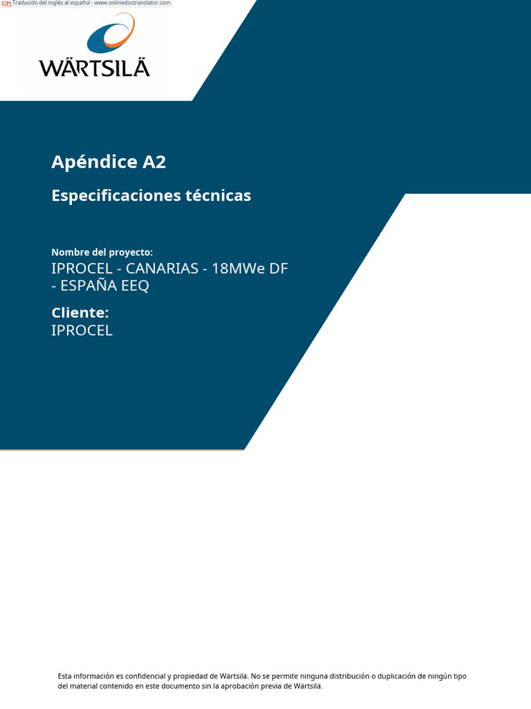 IPRO - Appendix A2 - Technical Specification TRADUCIDO | PDF