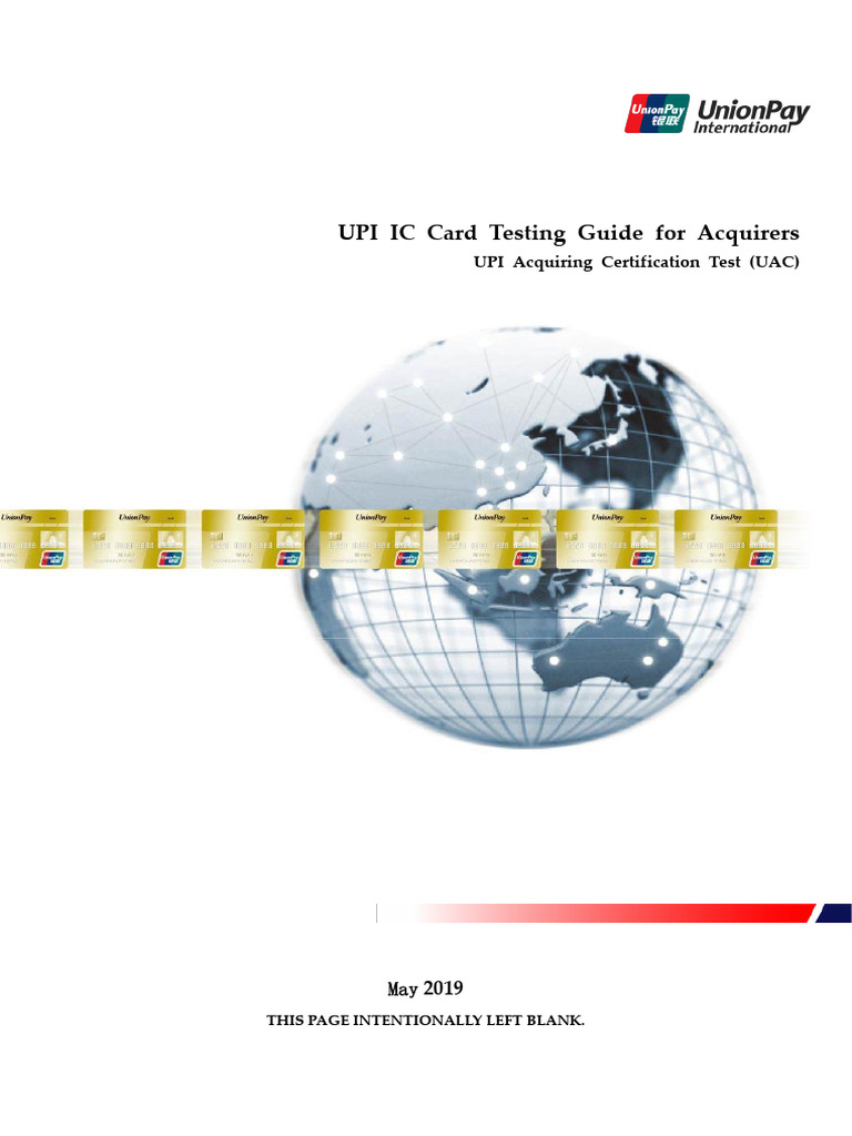 UPI IC Card Testing Guide For Acquirers - V201905 | PDF