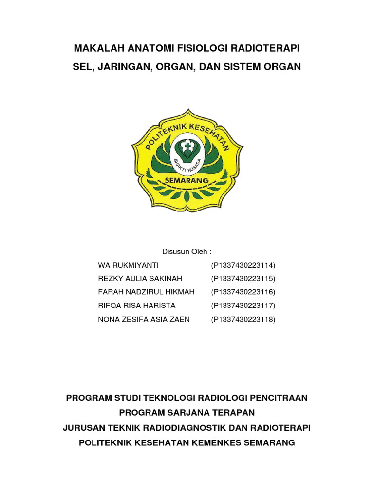 Makalah Anatomi Fisiologi Sel Jaringan O | PDF
