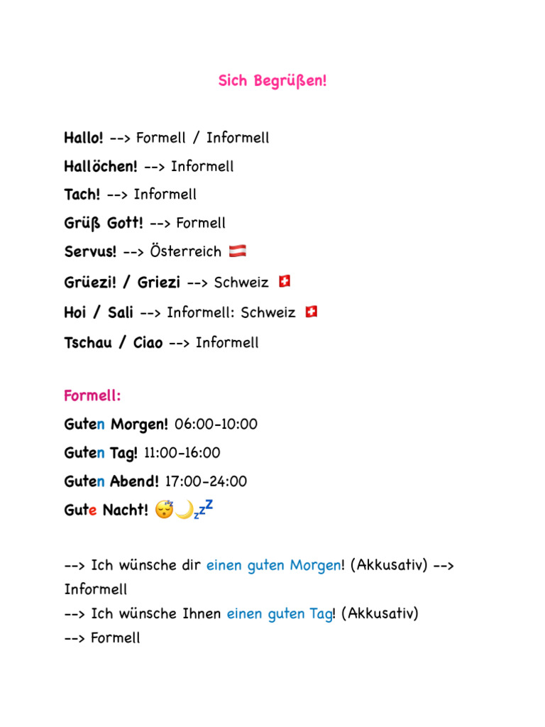 Sich Begrüßen! | PDF