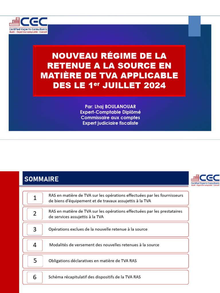 Retenue A La Source Sur La Tva | PDF