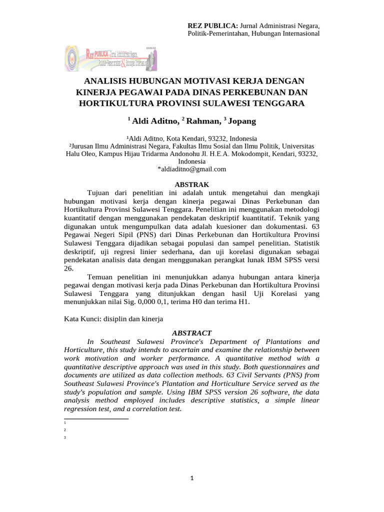 Jurnal - Aldi Alditno - Ilmu Administrasi Negara | PDF