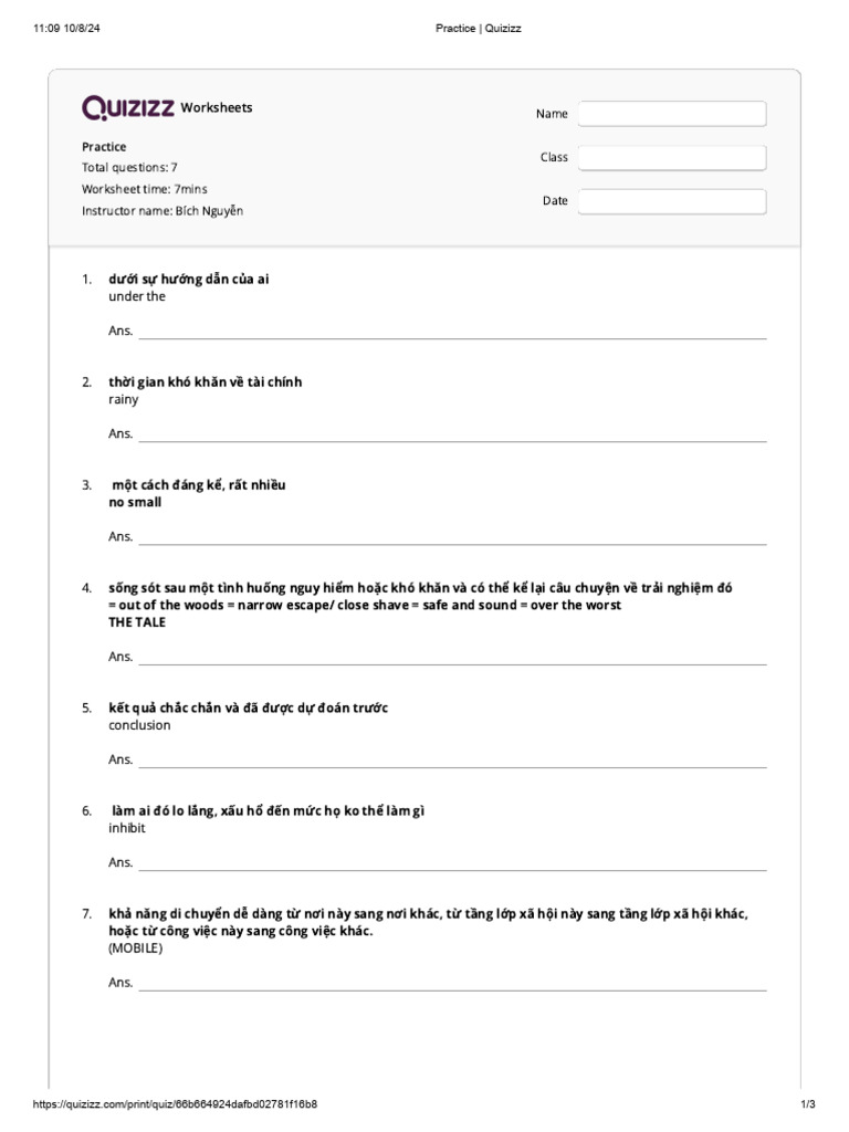 Practice - Quizizz | PDF