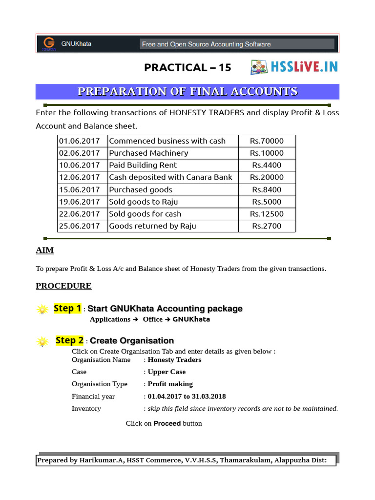 Final Accounts | PDF