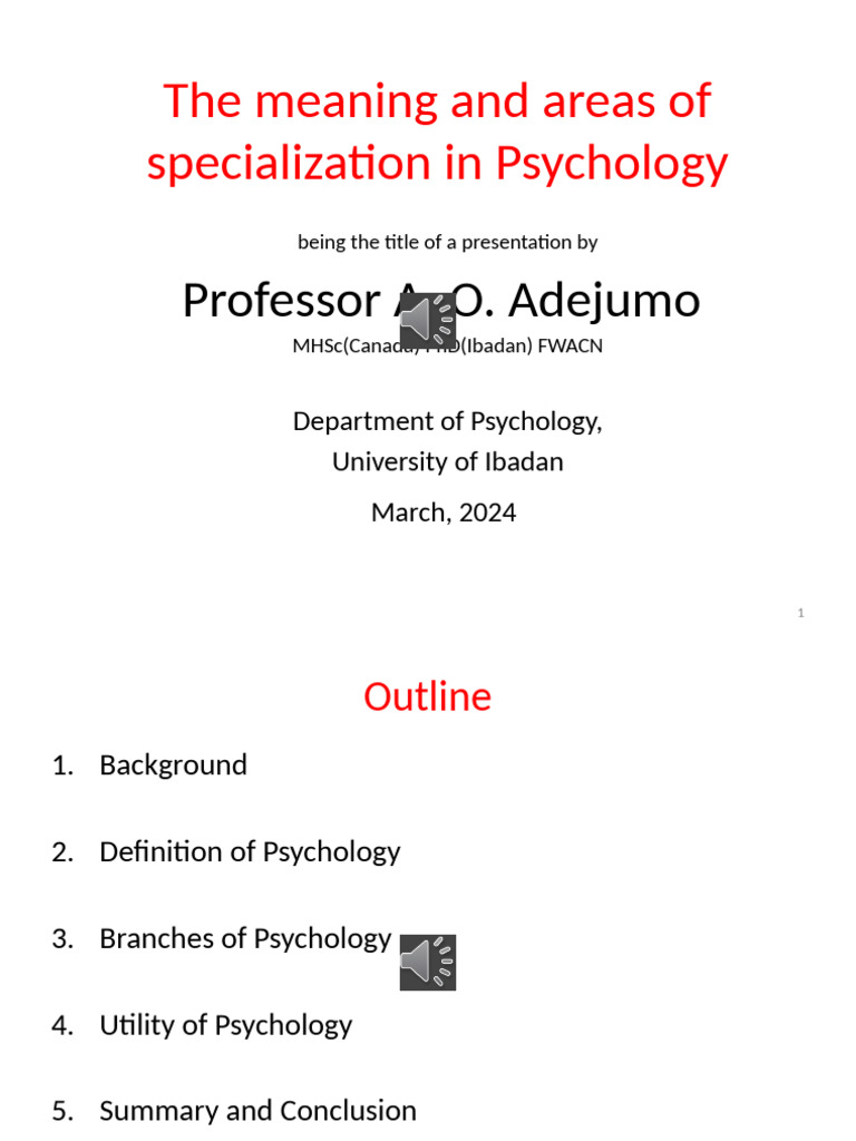 Understanding Psychology's Specializations | PDF | Psychology | Science & Mathematics