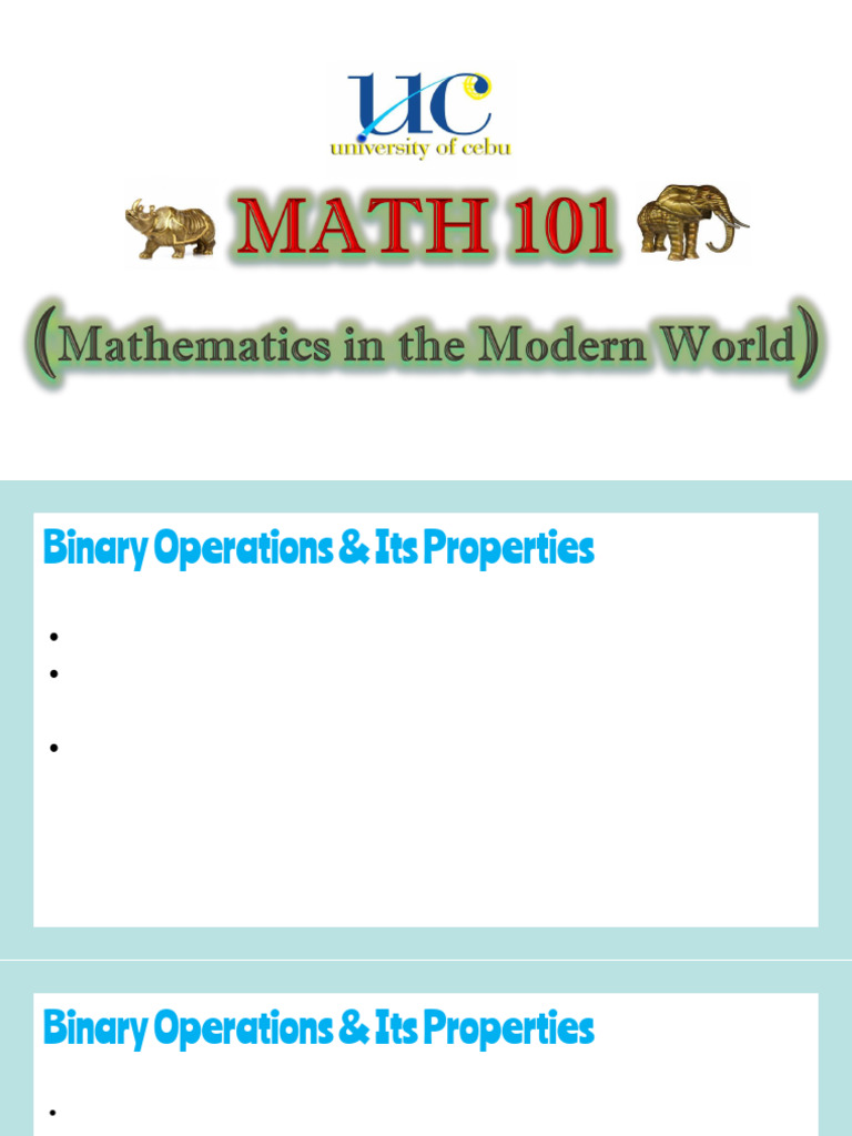 023FBC Binary Operations | PDF