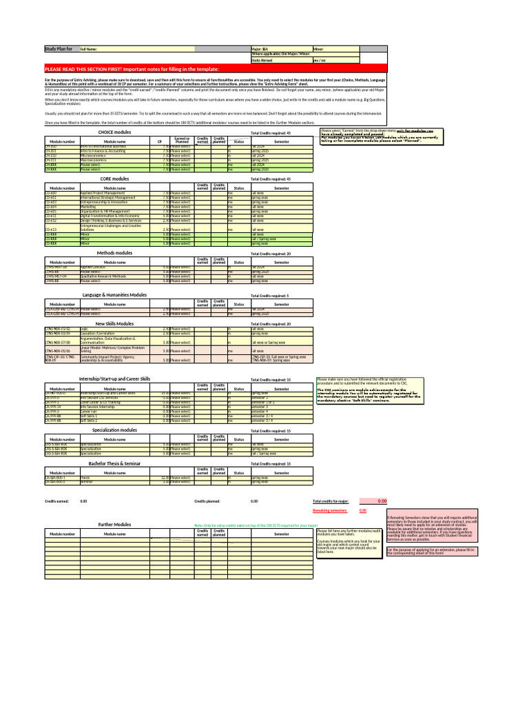 Entry Advising Form IBA 2 | PDF